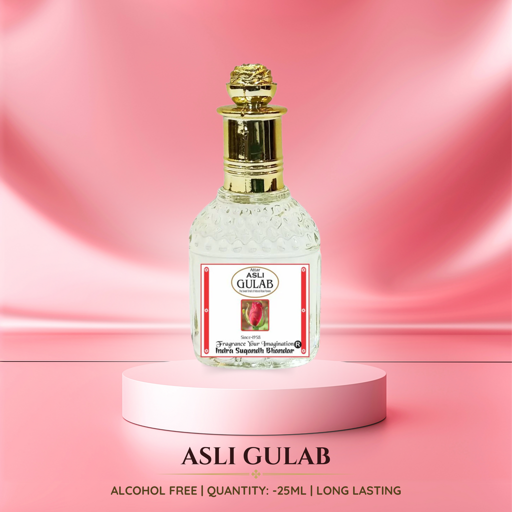 Asli Gulab|Rose 25ml Rollon Pack – Indra Sugandh Bhandar
