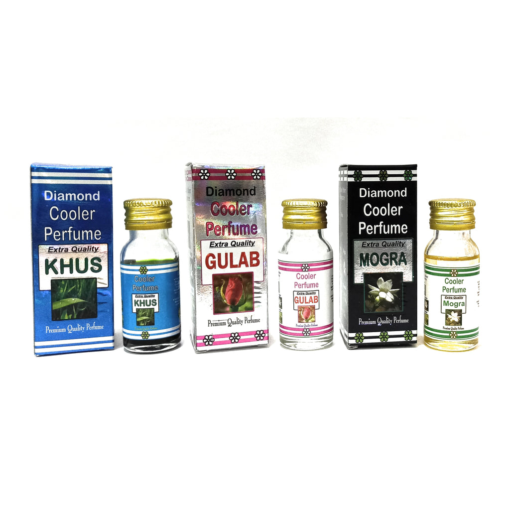 Cooler Perfumes Khus Gulab Mogra 22ml Each 3 Pc. Combo Pack – Indra ...
