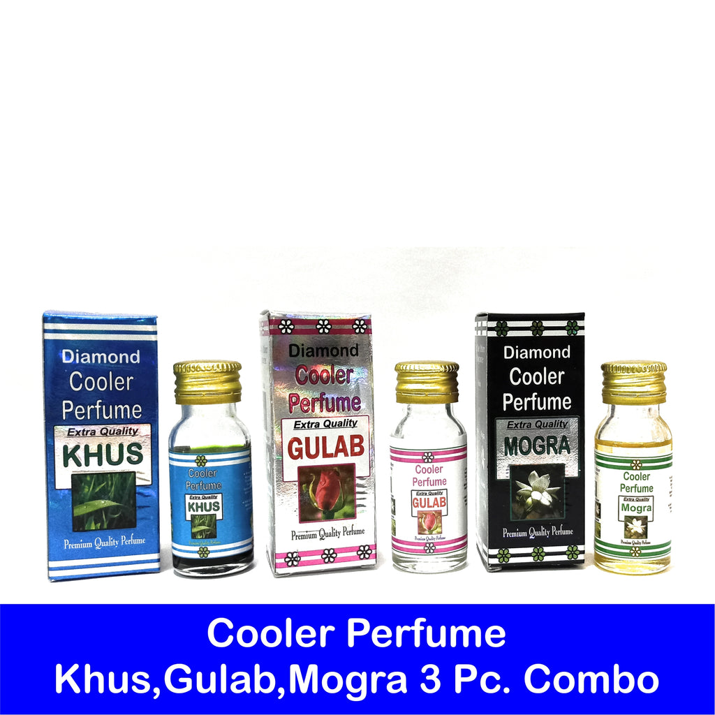 Cooler Perfumes Khus Gulab Mogra 22ml Each 3 Pc. Combo Pack – Indra ...