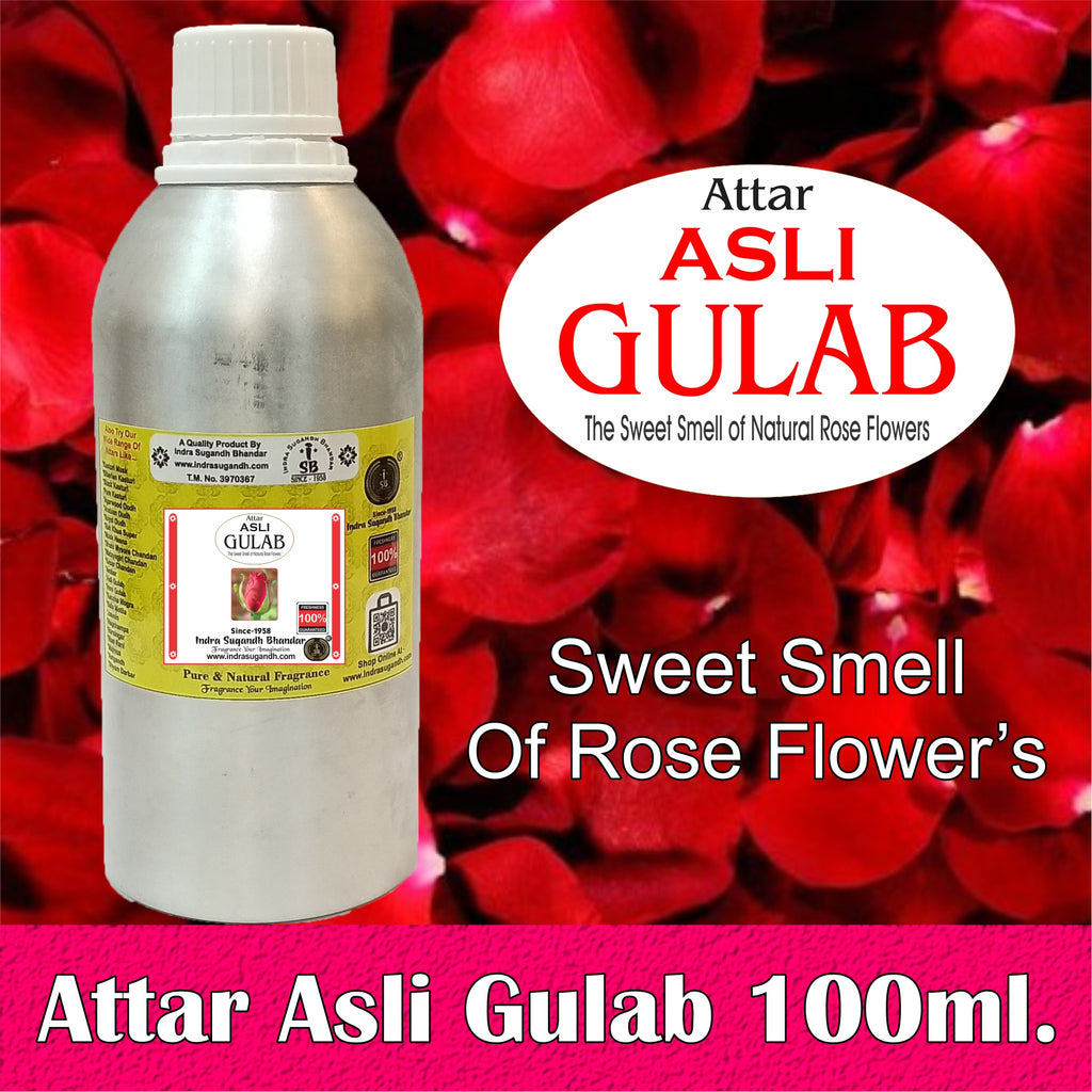 Asli Gulab|Rose 500ml With Free RollOn Pack – Indra Sugandh Bhandar