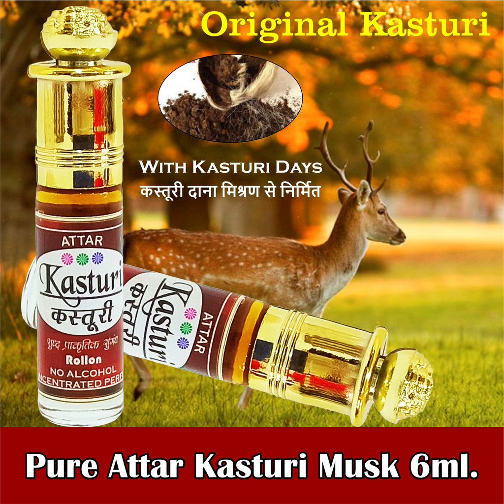 Real Kasturi With Kasturi Days 6ml Rollon Pack – Indra Sugandh Bhandar