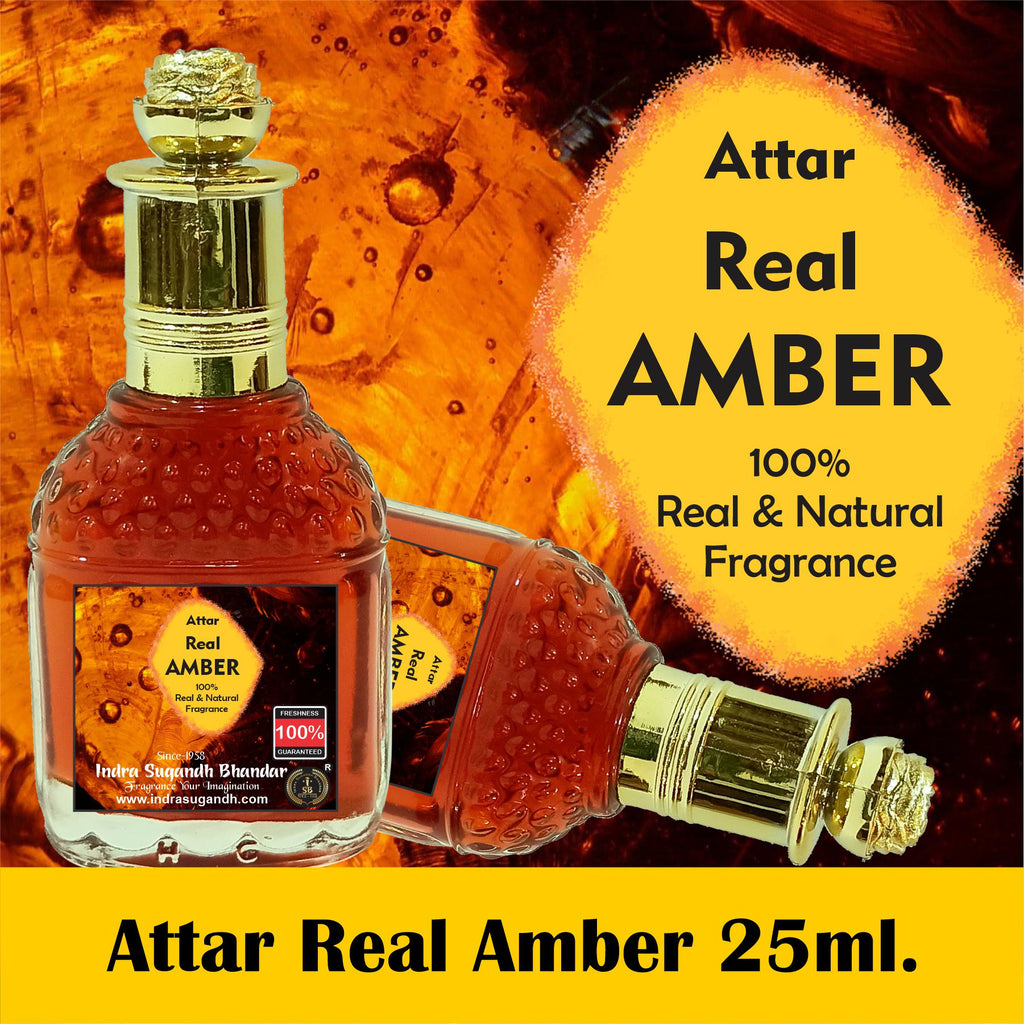 Real Amber 25ml Rollon Pack – Indra Sugandh Bhandar