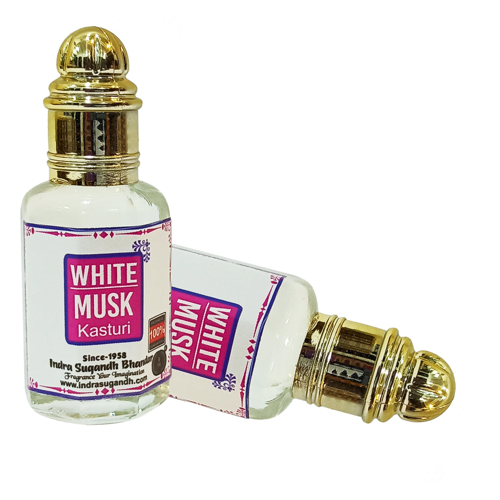 White Musk Kasturi 12ml Rollon Pack – Indra Sugandh Bhandar